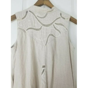 mastro moda | Dresses | New Mastro Moda Med Dress 0 Linen Lace Tent ...